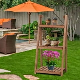 3-Tier Flower Stand Rack Folding Wooden Plant Holder Display Shelf ...
