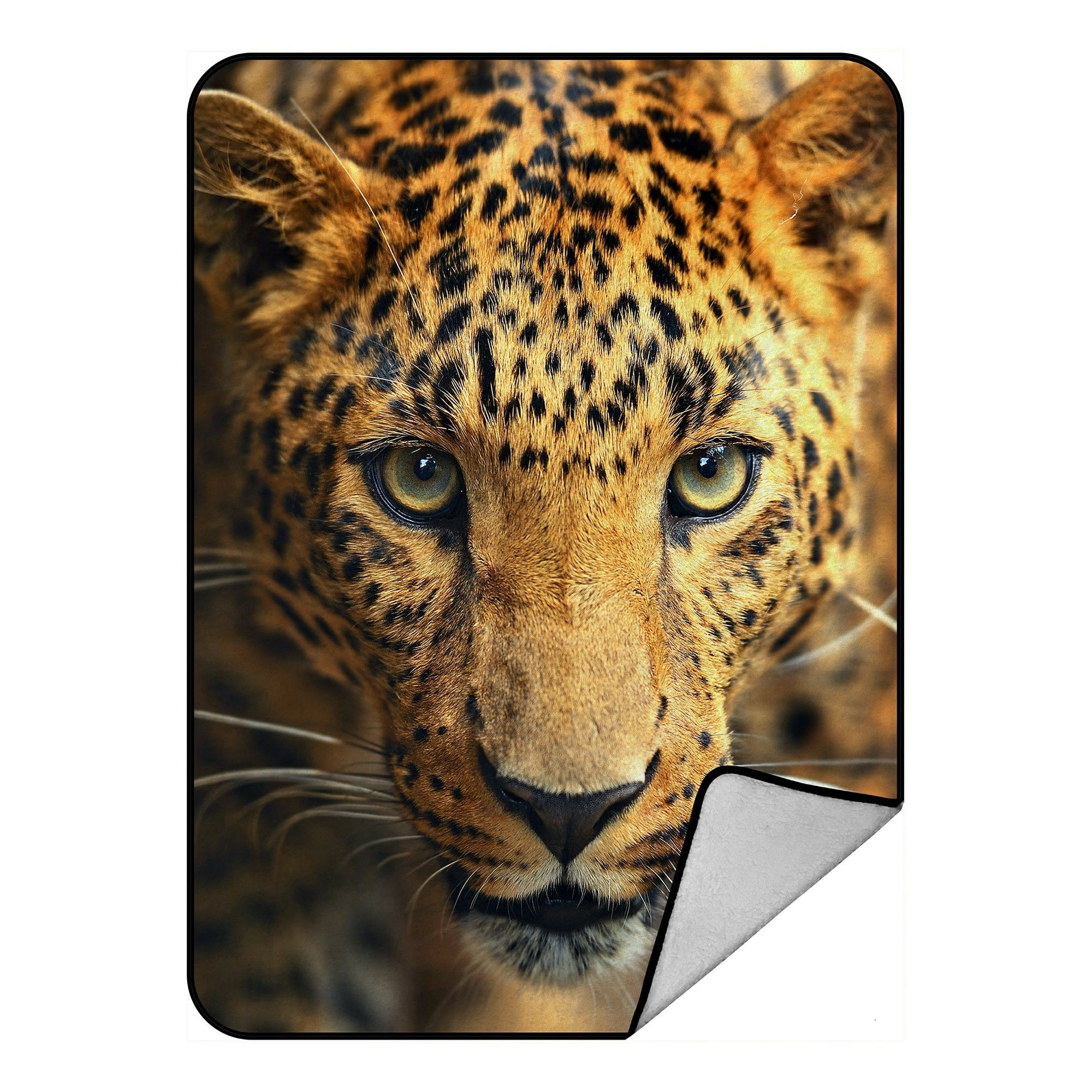 Click here for Erehome Leopard Portrait Throw Blanket Fleece Blan... prices
