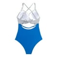 Ovticza One Piece Swimsuit For Women Sexy V Neck Cross Ruched Tummy
