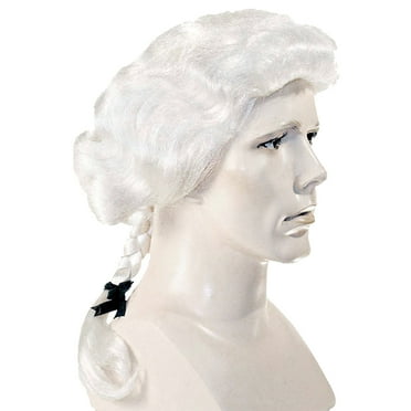 Skeleteen George Washington White Wig - Historical Colonial Powdered ...