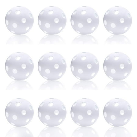 Anteer 12 Pack Plastic Baseball Practice Baseballs for Hitting, Indoor ...