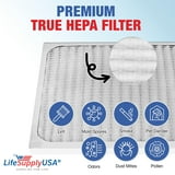 LifeSupplyUSA True HEPA Filter Replacement Compatible with Hunter 30925 ...