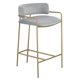Comstock Upholstered Low Back Stool Grey and Gold - Walmart.com