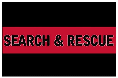 Thin Red Line SEARCH and RESCUE Flag Sticker (decal service)- Sticker ...