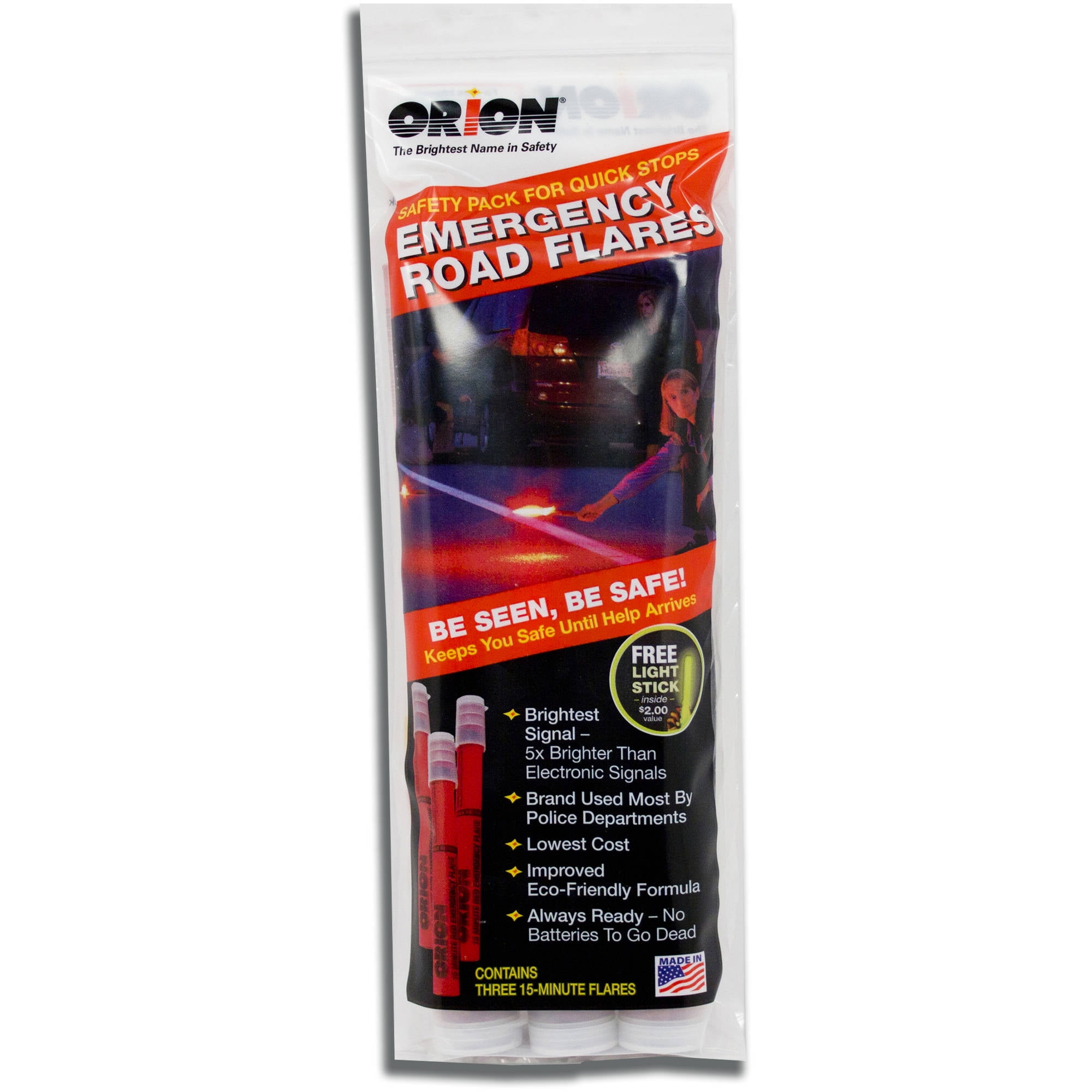 Orion 15 Minute Waxed Flares with 8-Hour Light Stick, 3 Count - Walmart ...