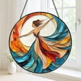 Ballet Dancer Pair Scene Stained Glass Window Hanging, Decorative ...