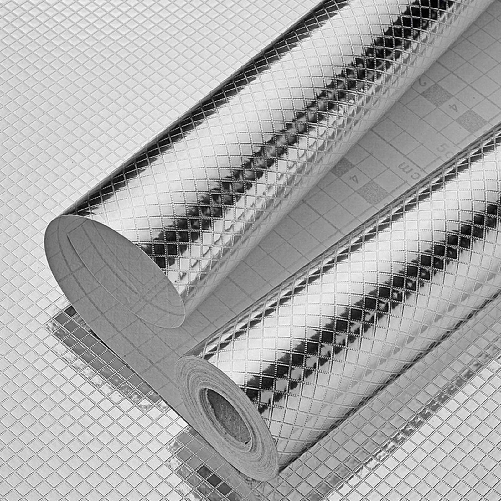 Ovzne Oil-Proof Foil Wall Sticker, Stainless Steel Contact Paper Rust ...