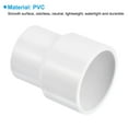 Uxcell ID Reducer Pipe Fitting Straight Adapter Connector, White 40mm ...