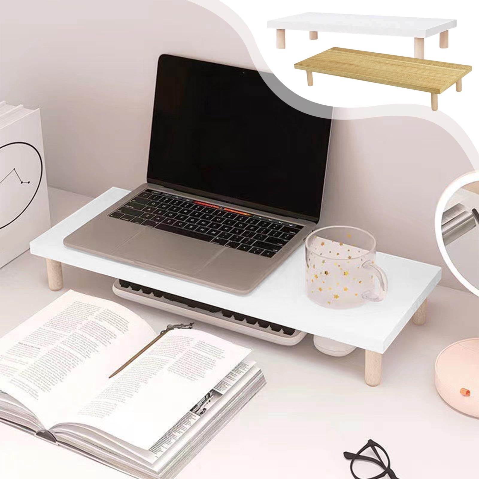 Blaxill Computer Stand Desktop Riser | Height Adjustable Wooden Base ...