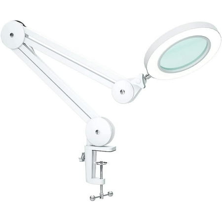 Magnifying Lamp - Magnifier With 5 Diopter Light - With Clamp, Swivel ...