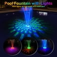 Blufree Floating Pool Fountain with Underwater Light Spray Modes for ...