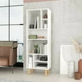 Iko 60" White Modern Abstract Open Shelving Unit - Walmart.com