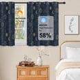 Sun and Moon Gothic Pattern Blackout Curtains,Triple Weaved Fabric ...