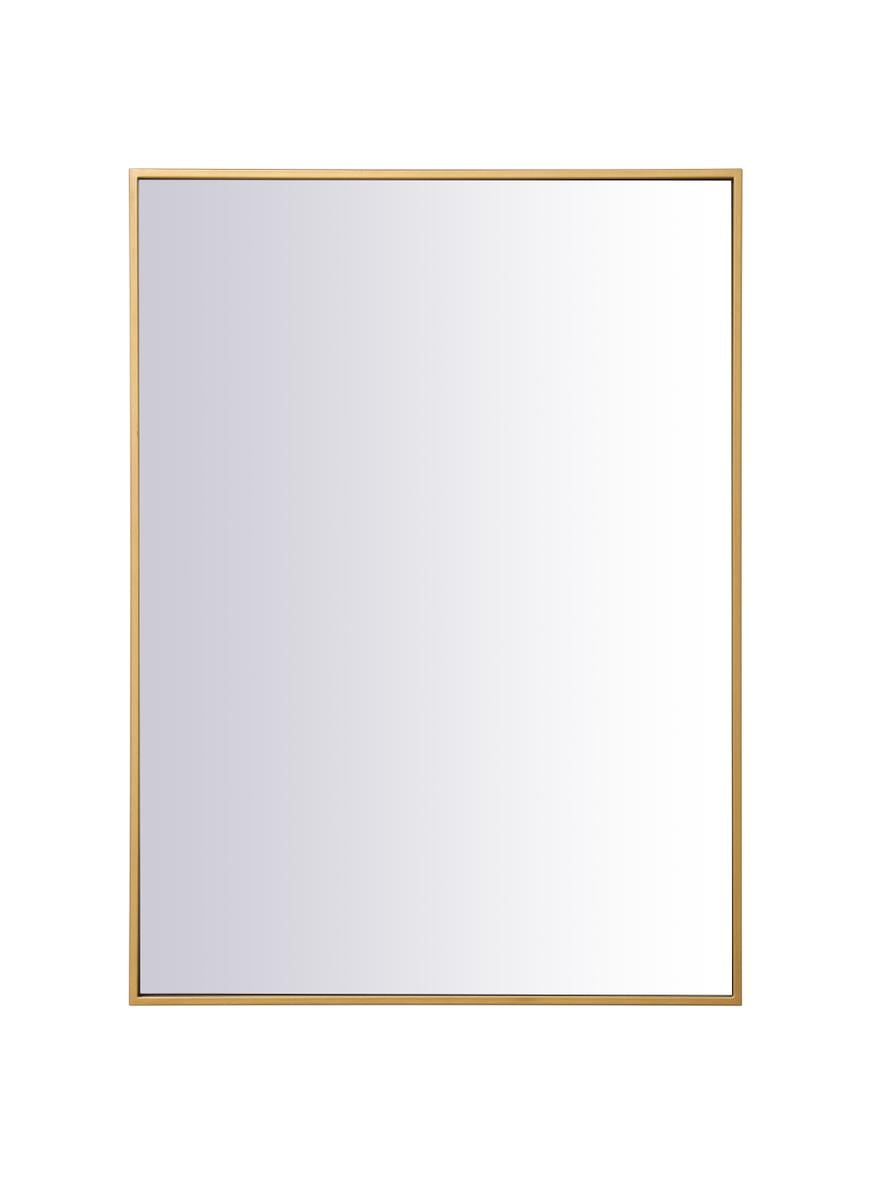 Metal frame rectangle mirror 27 inch in Brass - Walmart.com