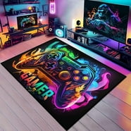 Gaming Rug for Boys Bedroom, Video Game Carpet with Gaming Theme Design ...