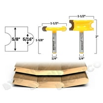 Rabbet Router Bit with 6 Bearings Set -1/2"H - 1/4" Shank - Yonico ...