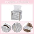 1Pcs Tissue Box Cover Glitter Silver Square Bling Paper Holder ...