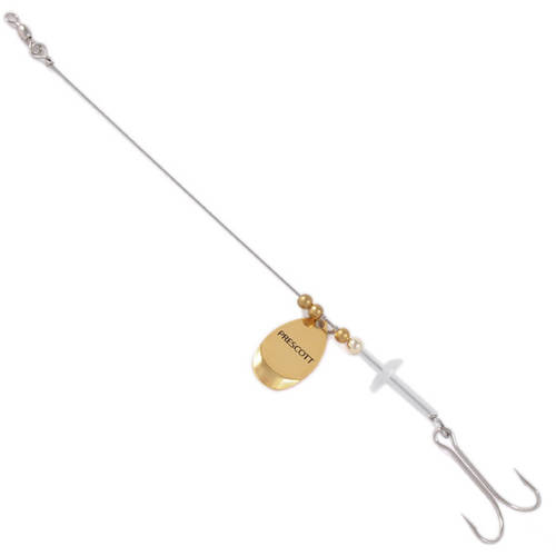 Prescott Spinner Strip-On Rig 6" Leader 1-1/4" Prescott Blade 2/0 Hook ...