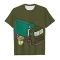 Boys Tshirts Cartoon Truck Print Crew Neck Short Sleeve Lightweight ...