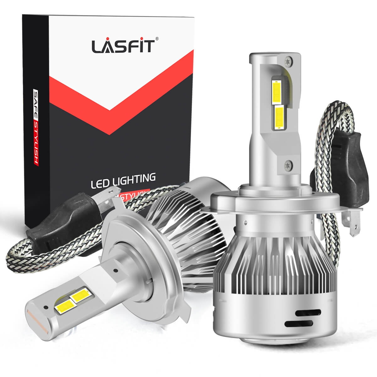 Lasfit H4 9003 HB2 LED Headlight Bulbs Brightness Dual Hi/Lo Beam, 60w ...