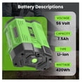 EGO 56V Battery Replacement - 7.5Ah BA2800 Compatible Battery for EGO ...