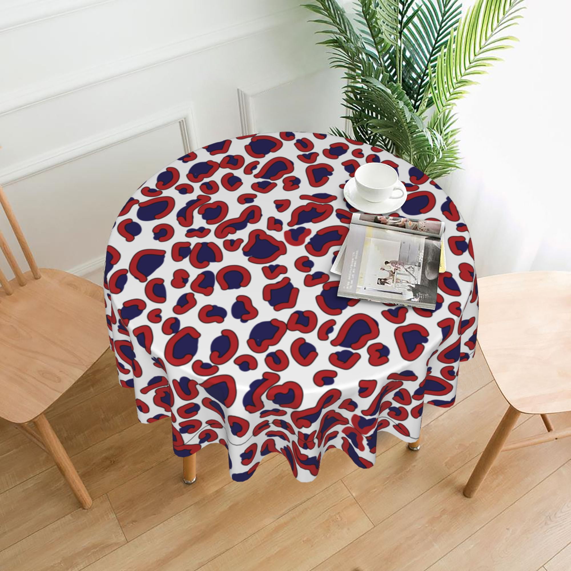 ZICANCN Round Table Cloths 60 Inch, Purple Leopard Print Spots Table ...