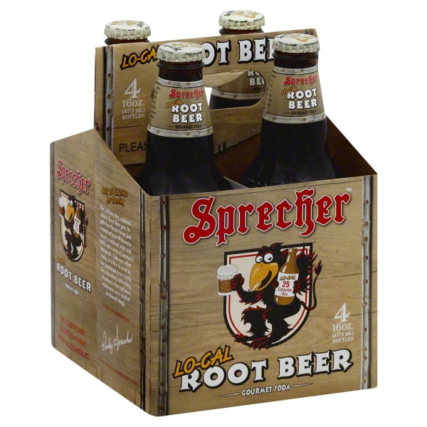 Sprecher Root Beer Soda, 16 Fl. Oz., 4 Count - Walmart.com