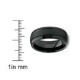 Metal Masters Mens Tungsten Carbide Ring Black Goldtone Dome Sandblasted Wedding Band 8mm ...