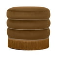 Lakka Chocolate Velvet Ottoman - Walmart.com
