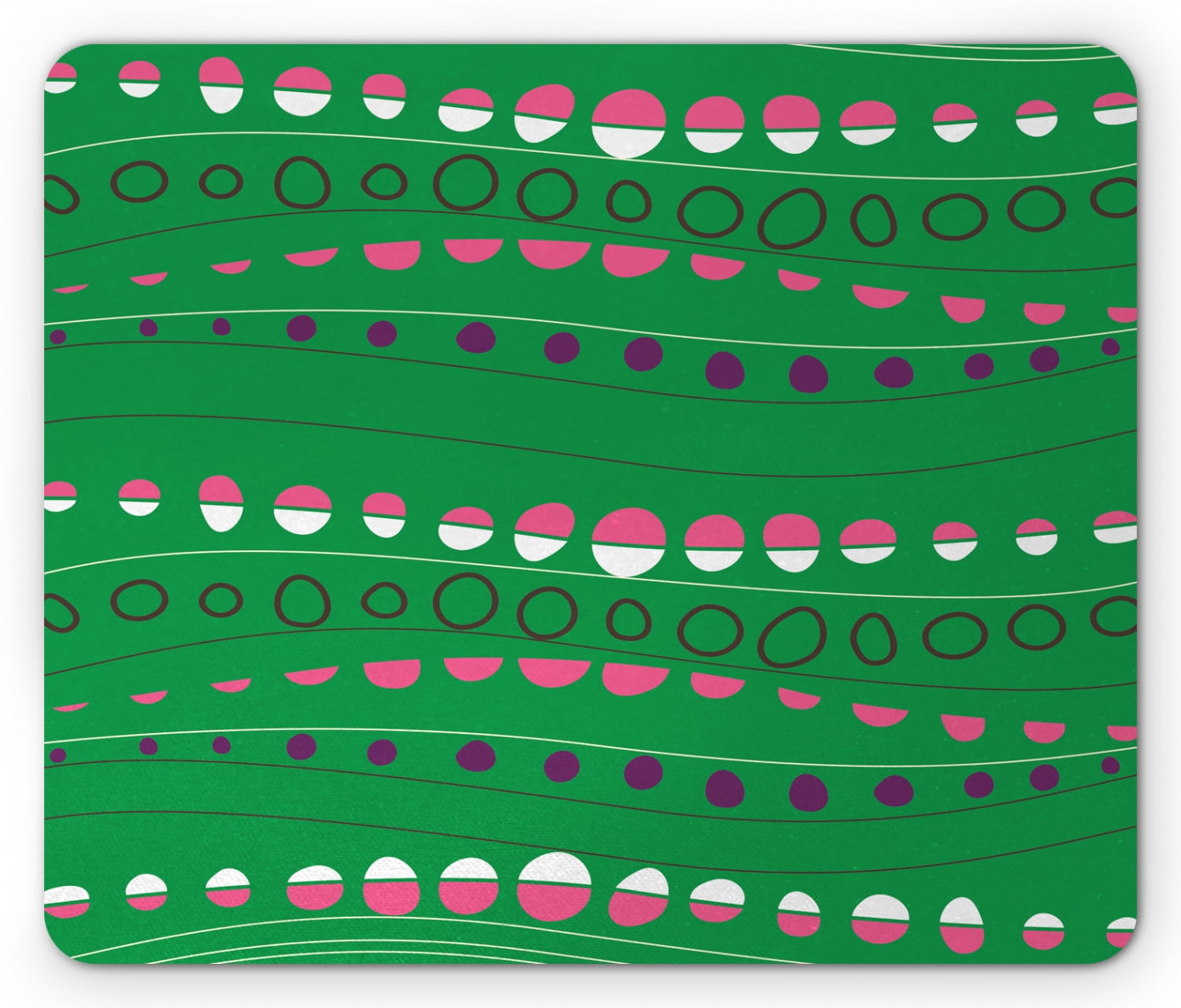 Abstract Mouse Pad, Geometric Doodle Circles in a Row over Wavy ...