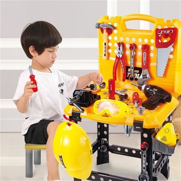 Big Boy's Work Shop 54 Piece Tool Bench Set - Walmart.com