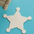 24pc Unfinished Wooden Sheriff Badge Cutout Set - for Group Crafts ...