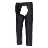 Redline Unisex Cut Heavy-Weight Buffalo Leather Motorcycle Chaps M-1600 ...