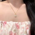 Apaison Sparkling Moissanites Women Adjustable Necklace Pendant ...