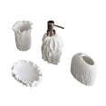 Bathroom Accessories Set with Coral Seashell Design – Toothbrush Holder ...