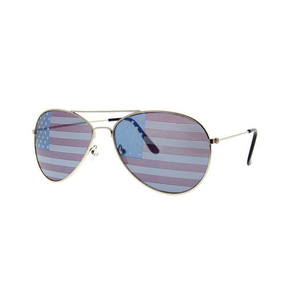 American Flag Sunglasses with Gold Frames USA July 4th Independence Day ...