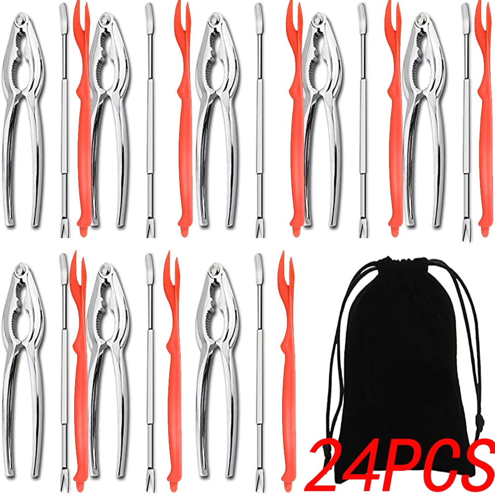 Dicasser Crab Lobster Crackers crab eating tool and Picks Set, 24-Piece ...