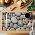 Cobblestones Cotton Linen Placemats Set of 4, Stone Textures Abstract ...