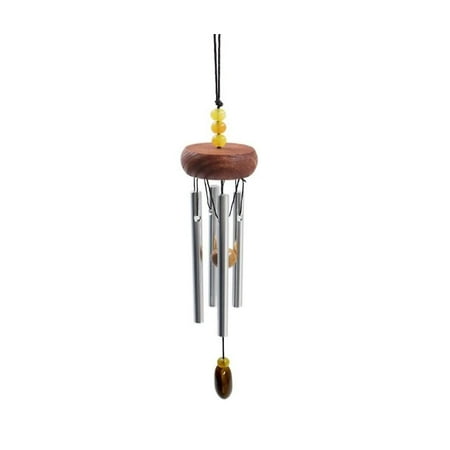 Mini Solid Wood Metal Wind Chime 4 Tube Metal Natural Melody Wind Chime ...