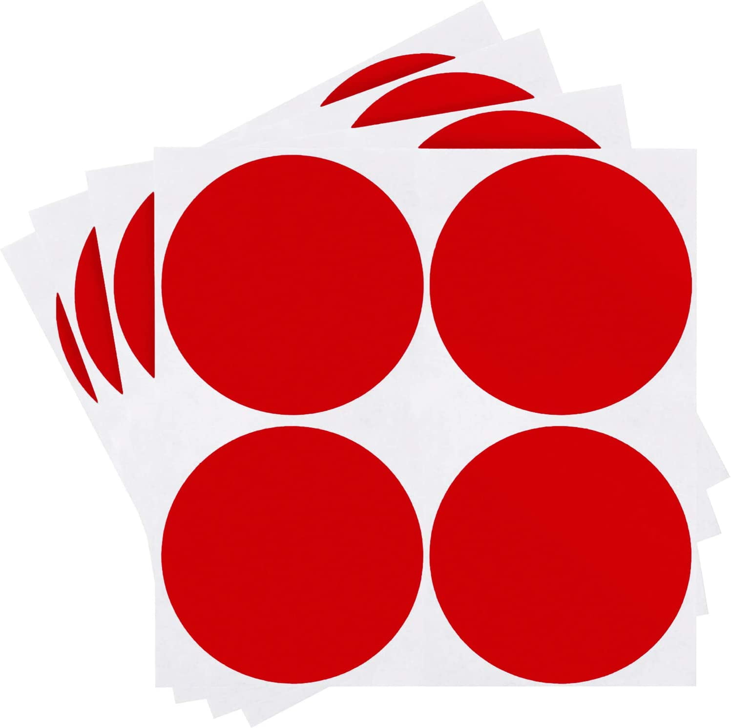 2 Inch Round Label Permanent Color Code Dot Stickers, High Visibility ...