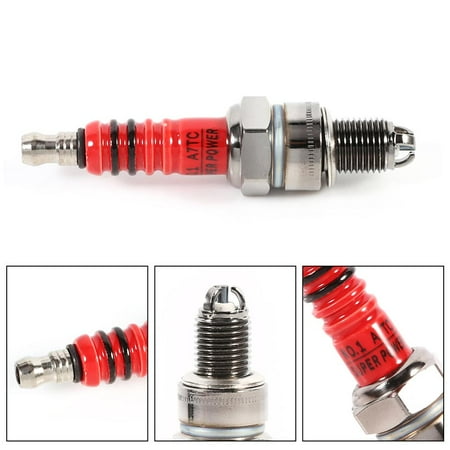 TOPINCN High Performance 3 Electrode Spark Plug for Scooter ATV Quads ...