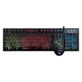Marvo Scorpion KM409 7 Colour Rainbow LED USB Gaming Keyboard & Mouse ...