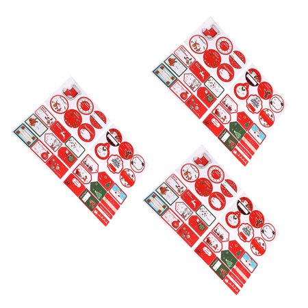 3pcs Christmas Themed Sticker Self Adhesive Cartoon Wrapping Labels ...