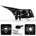 AKKON - For Chevy Cruze Black Bezel DRL Daylight LED Light Tube/ Strip ...