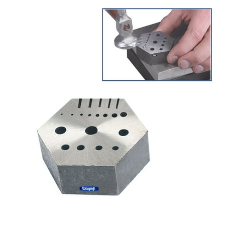 Hexagonal Riveting Anvil Jeweler Multi-Functional Bench Hex Steel Block ...
