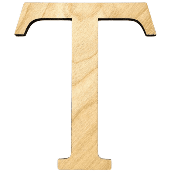 Krafty Supply 14" Tall Greek Wood Letter TAU | 1/4" Thick Birch Plywood ...
