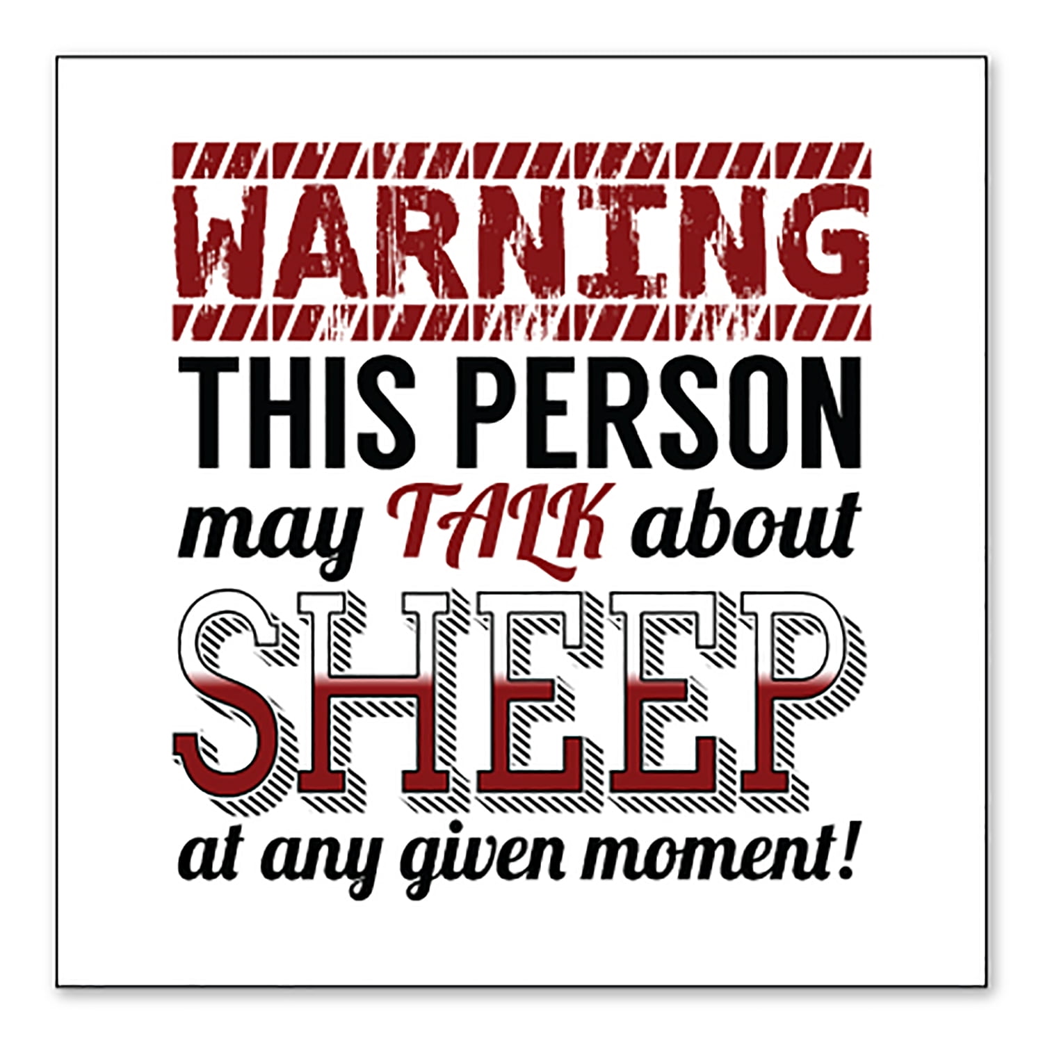 DistinctInk Custom Bumper Sticker - 10" x 10" Decorative Decal - White ...