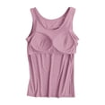 Built-in Bra Tank Tops for Women, Sleeveless Lightweight Camisole, Soft ...