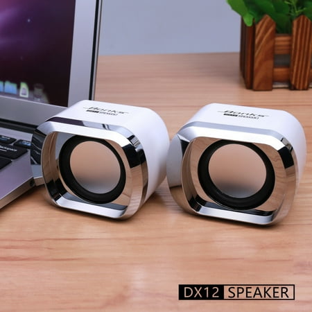 Mini Computer Speakers USB AUX Jack 3.5mm PC Desktop Laptop Stereo ...