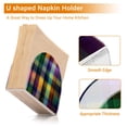 Napkin Holder For Table Kitchen Tissue Organization Tartan Pattern in ...